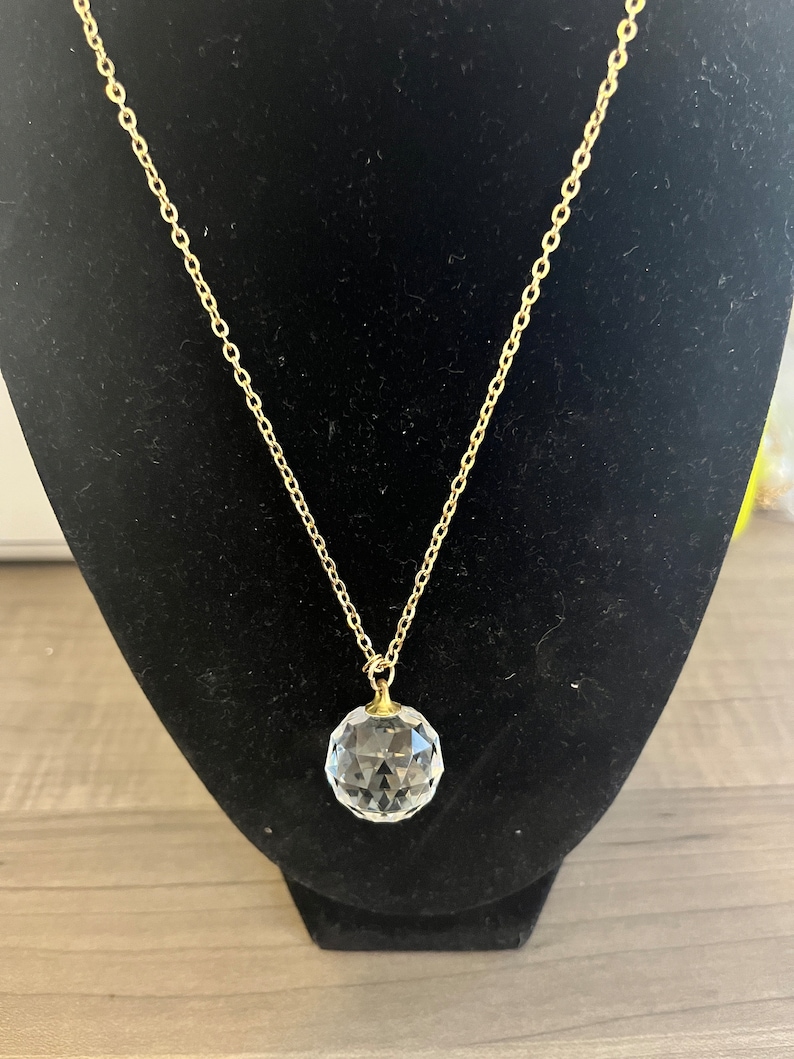 Vintage Crystal Ball Necklace, Costume Jewelry, Gift for Her - Etsy