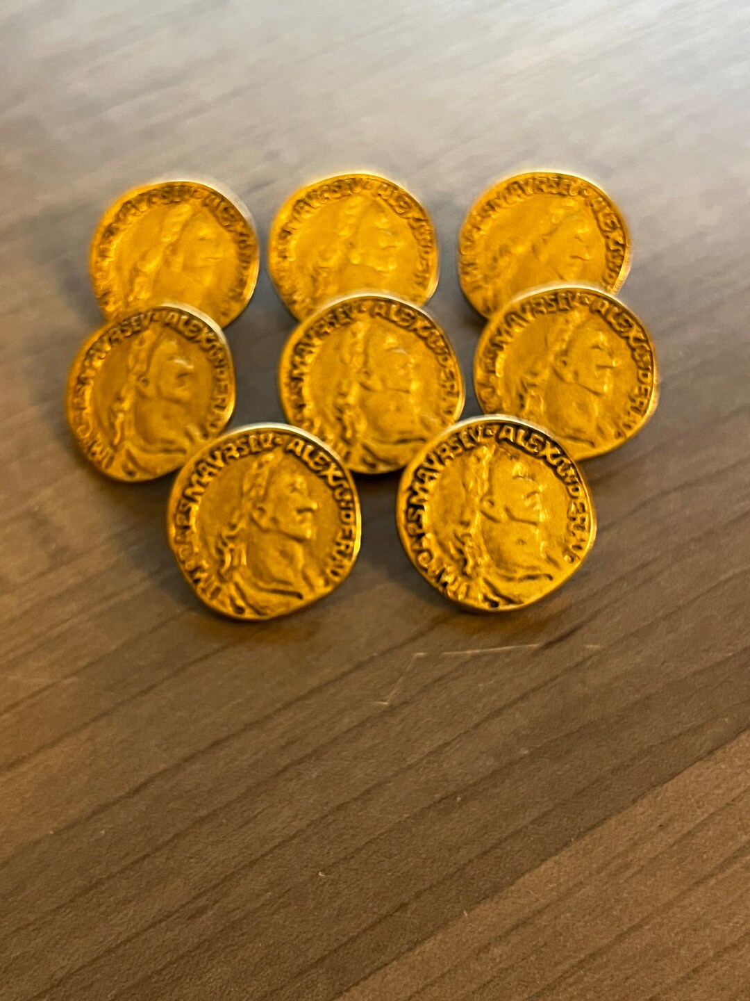 Vintage Set of Metal Buttons, Roman Emperor Severus Alexander; Vintage ...