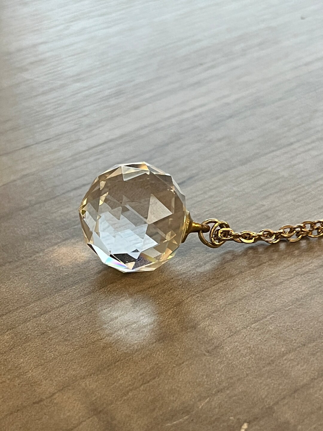 Vintage Crystal Ball Necklace, Costume Jewelry, Gift for Her - Etsy