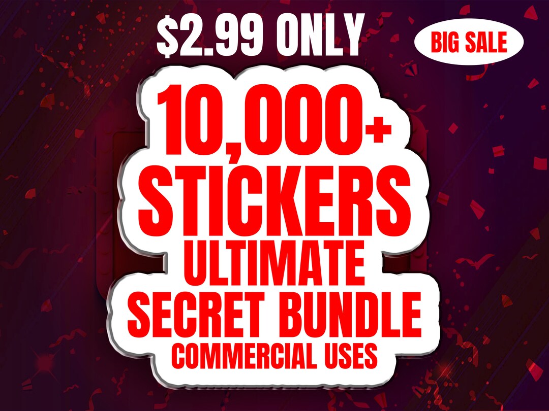 10,000 Stickers Mega Bundle for Commercial Uses , Digital Sticker Pack ...