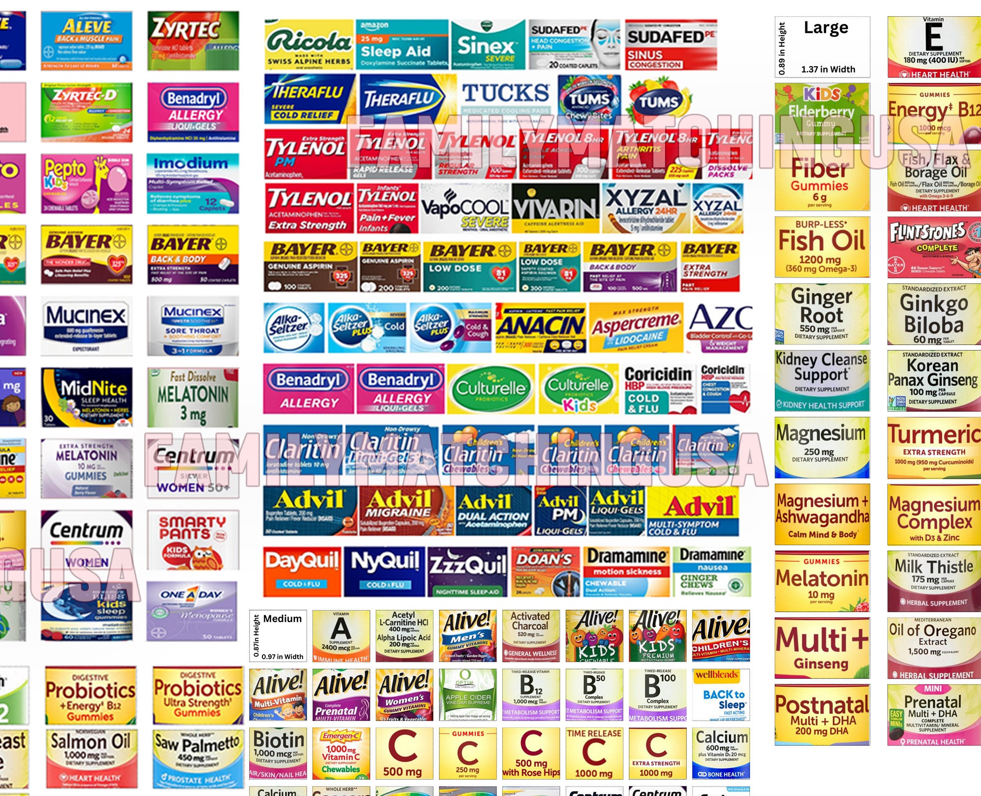 550+ Pocket Pill Labels for Pill Organizer in Canva. Pocket Pharmacy ...