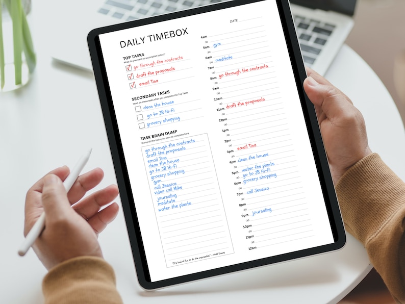 Effortless Time Management System Daily Complete Timebox - Etsy