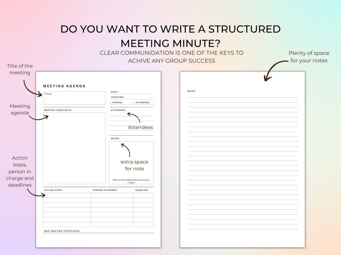 Efficient Meeting Notes Template: Streamline Your Business Meetings ... Efficient Meeting Notes Template: Streamline Your Business Meetings ...