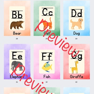 Animal Alphabet Posters - Etsy