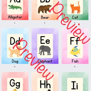Animal Alphabet Posters - Etsy