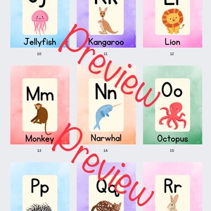 Animal Alphabet Posters - Etsy