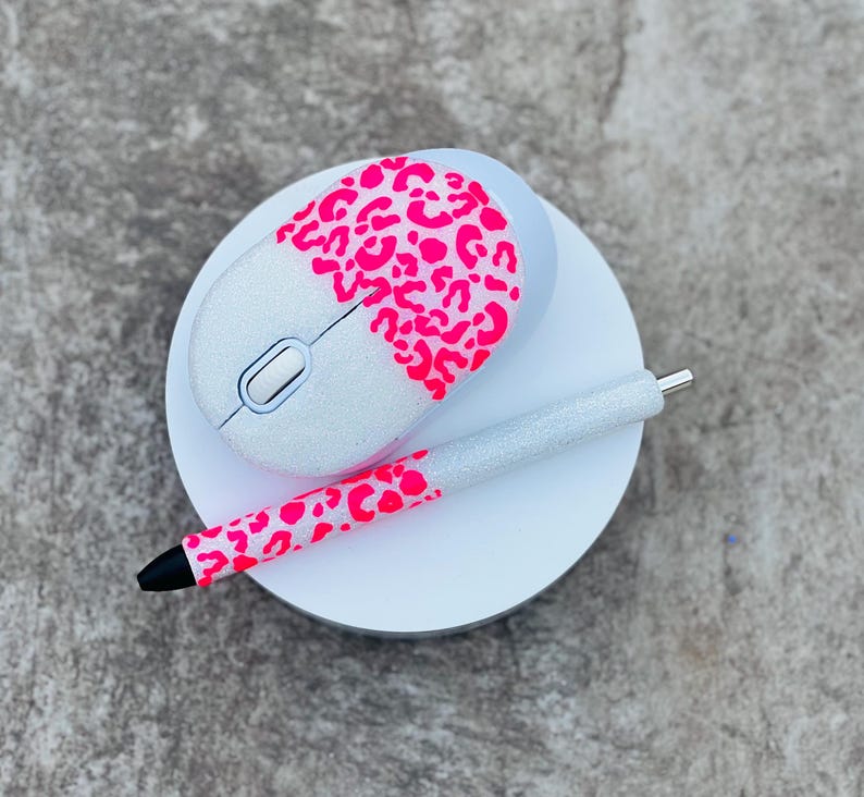 Custom Glitter Wireless Mouse and Pen Sets - Etsy
