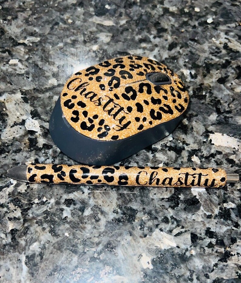 Custom Glitter Wireless Mouse and Pen Sets - Etsy