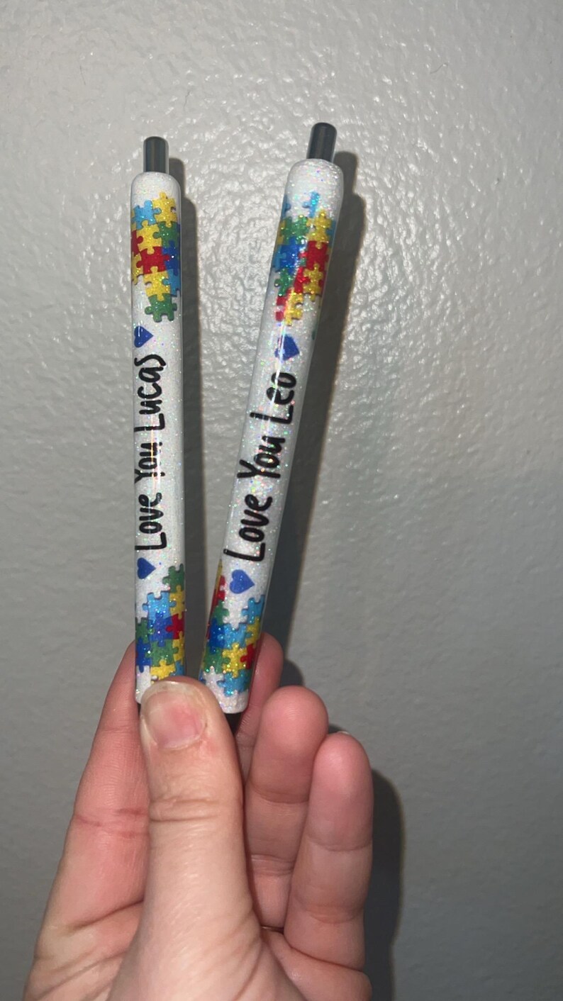 Autism Awareness Refillable/ Glitter Resin Inkjoy Gel Pens - Etsy