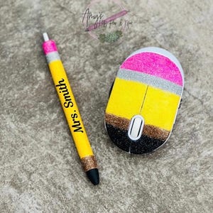 Custom Glitter Wireless Mouse and Pen Sets - Etsy