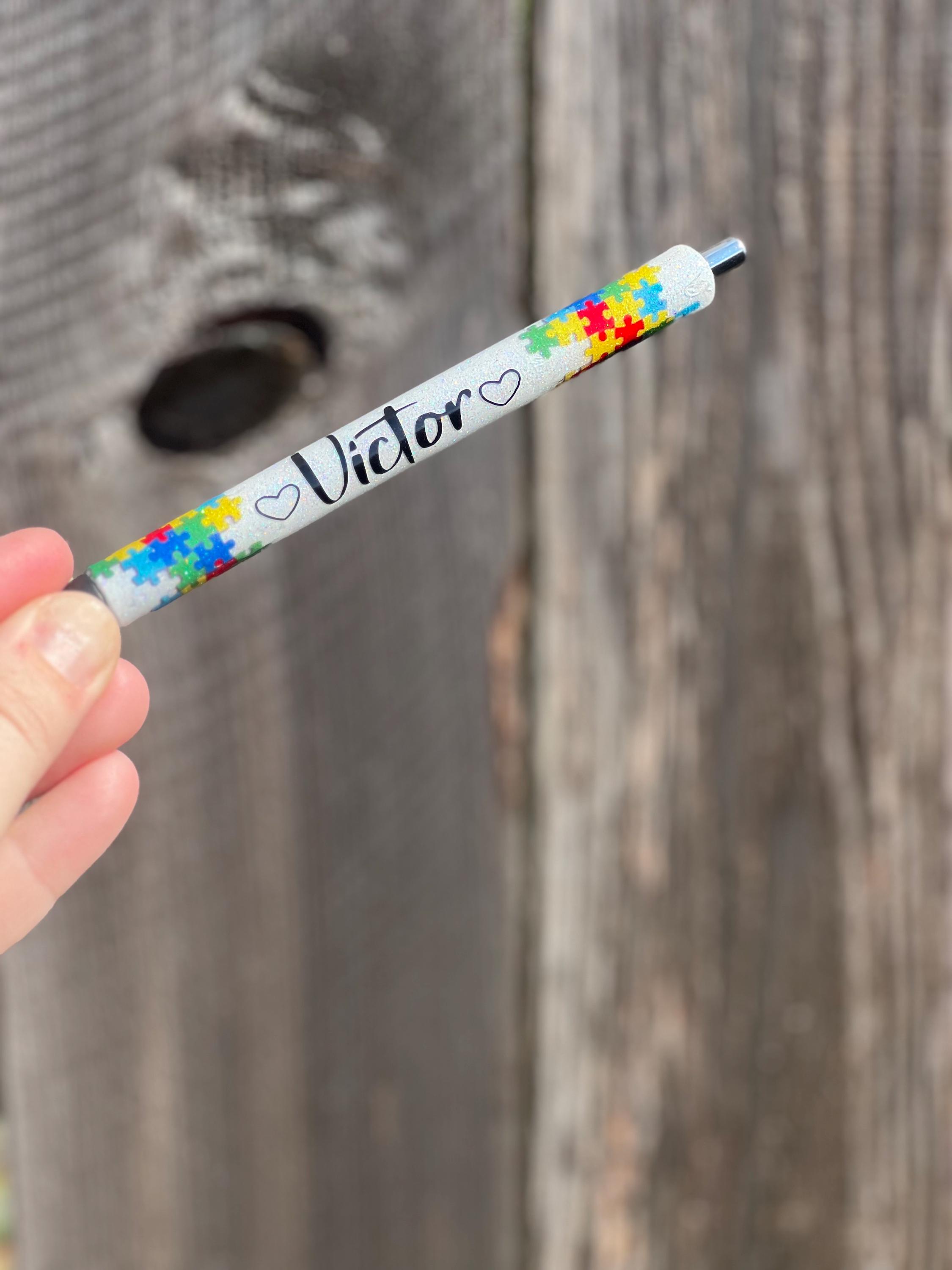 Autism Awareness Refillable/ Glitter Resin Inkjoy Gel Pens - Etsy