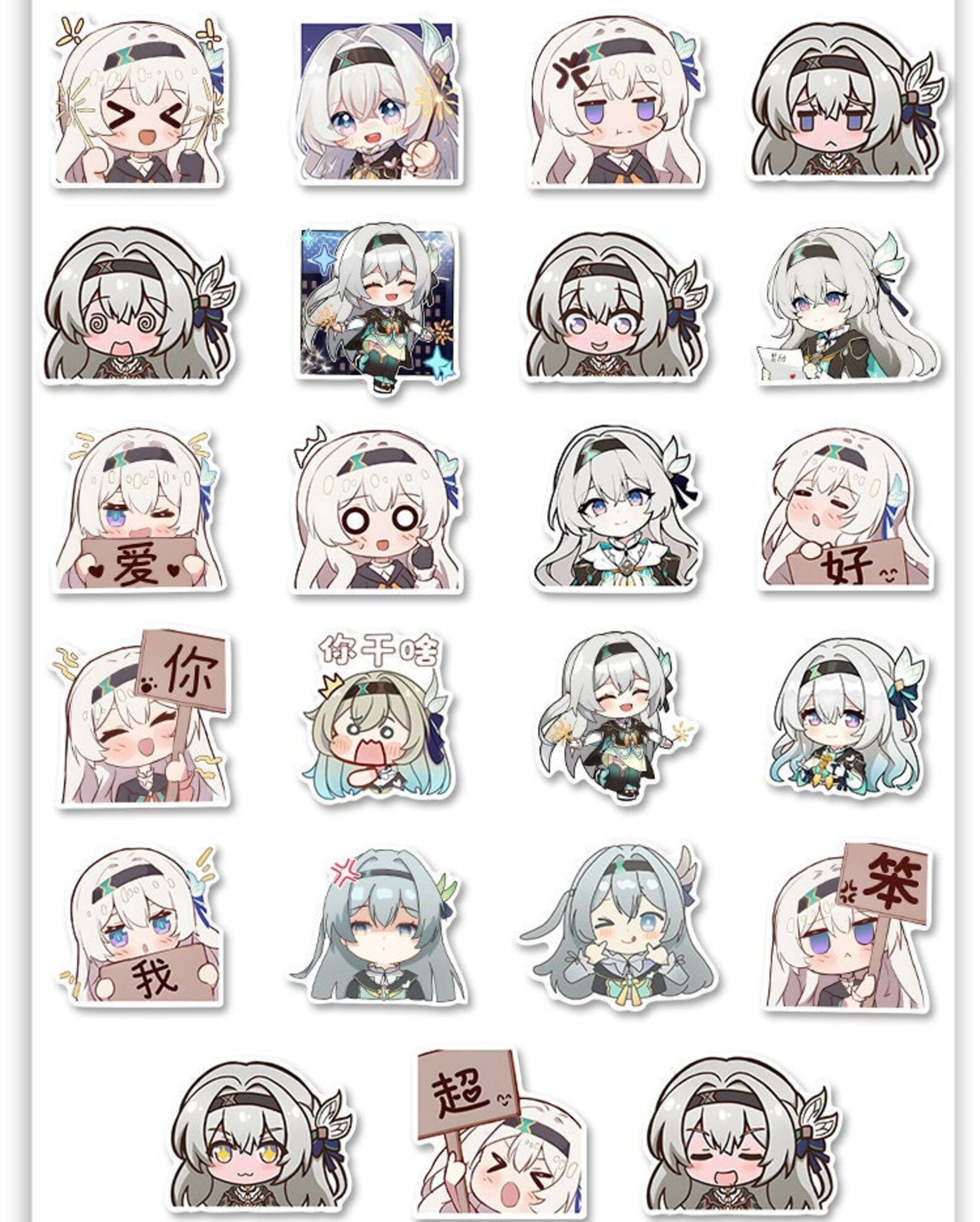 CUTEST FIREFLY STICKERS 94 Pieces Honkai: Star Rail Firefly Waterproof ...