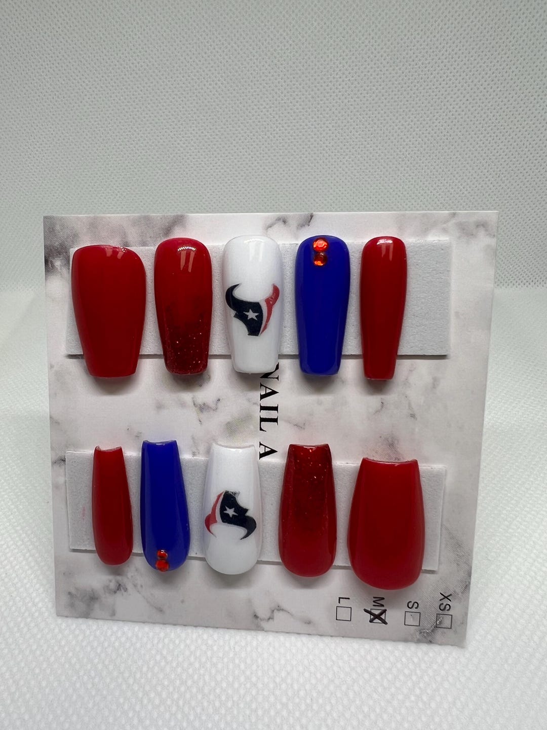 Houston Texans Press on Nails - Etsy