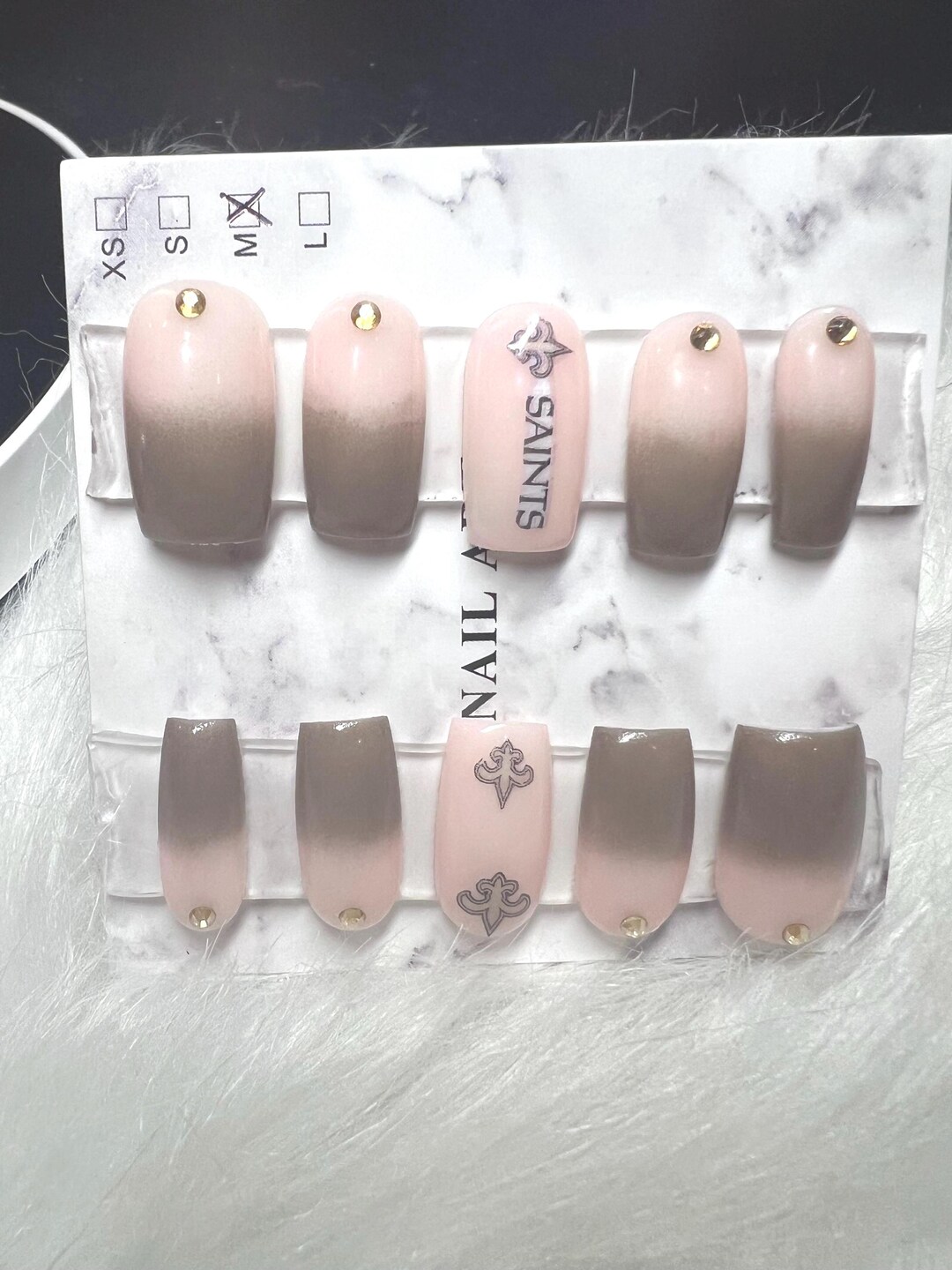 New Orleans Saints Press on Nails - Etsy