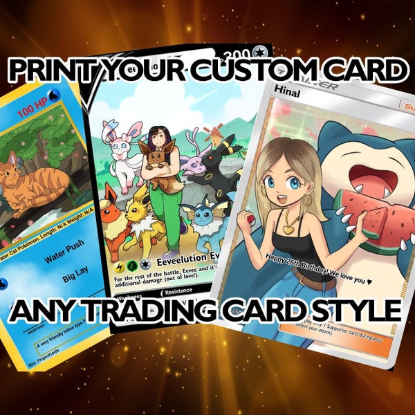 Custom Pokemone Card - Etsy