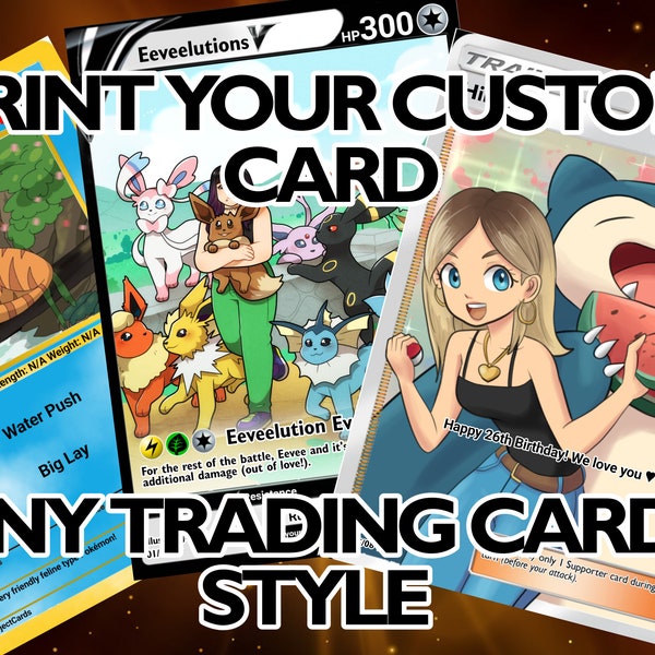 Custom Pokemone Card - Etsy