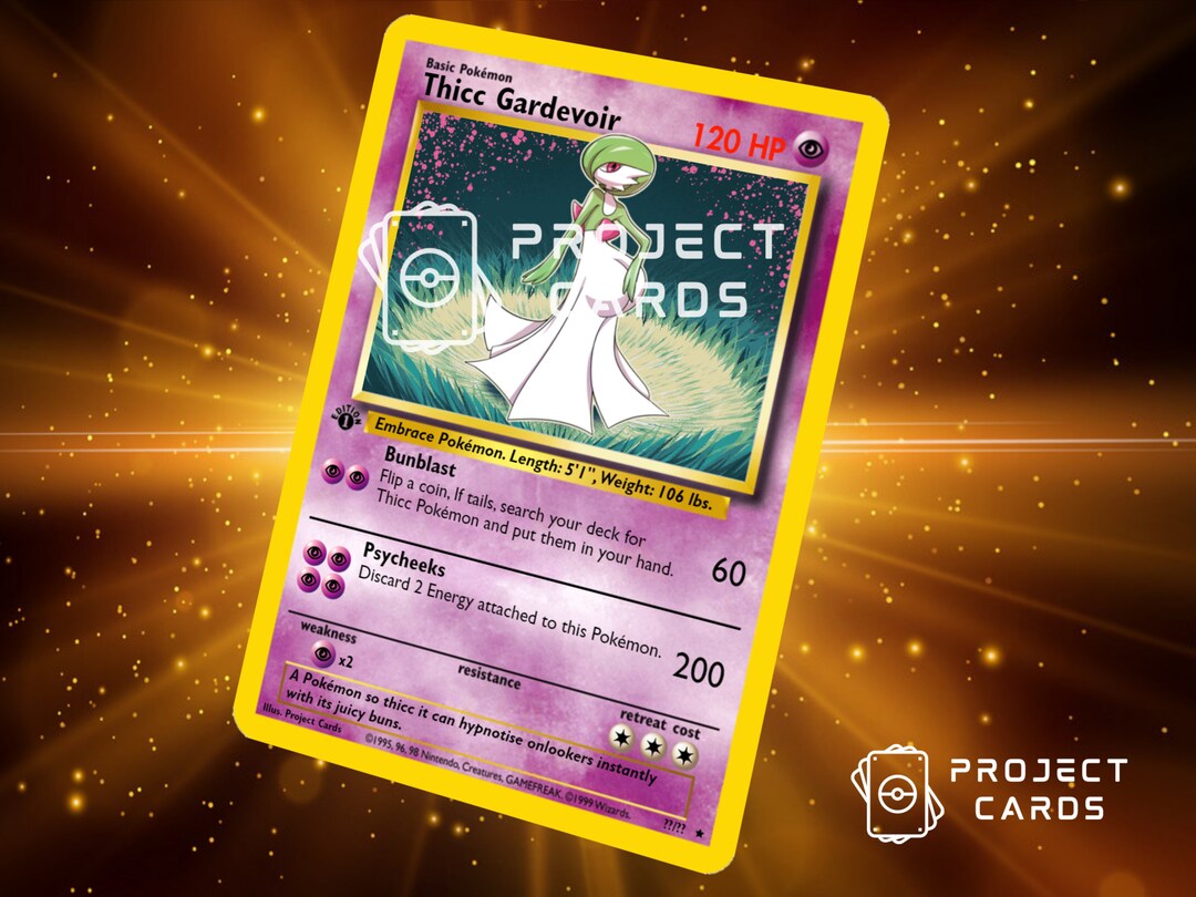 THICC Gardevoir Holo Custom Pokemon Card - Etsy Australia
