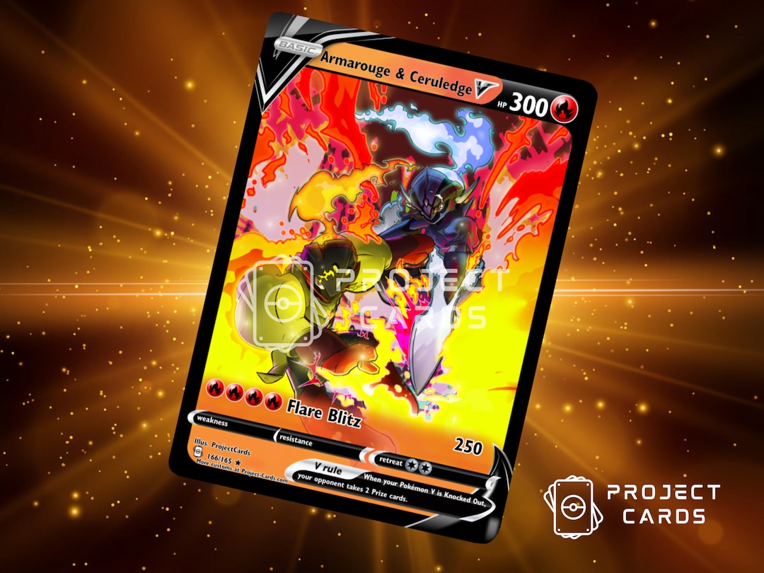 Armarouge & Ceruledge V Holographic Custom Card - Etsy