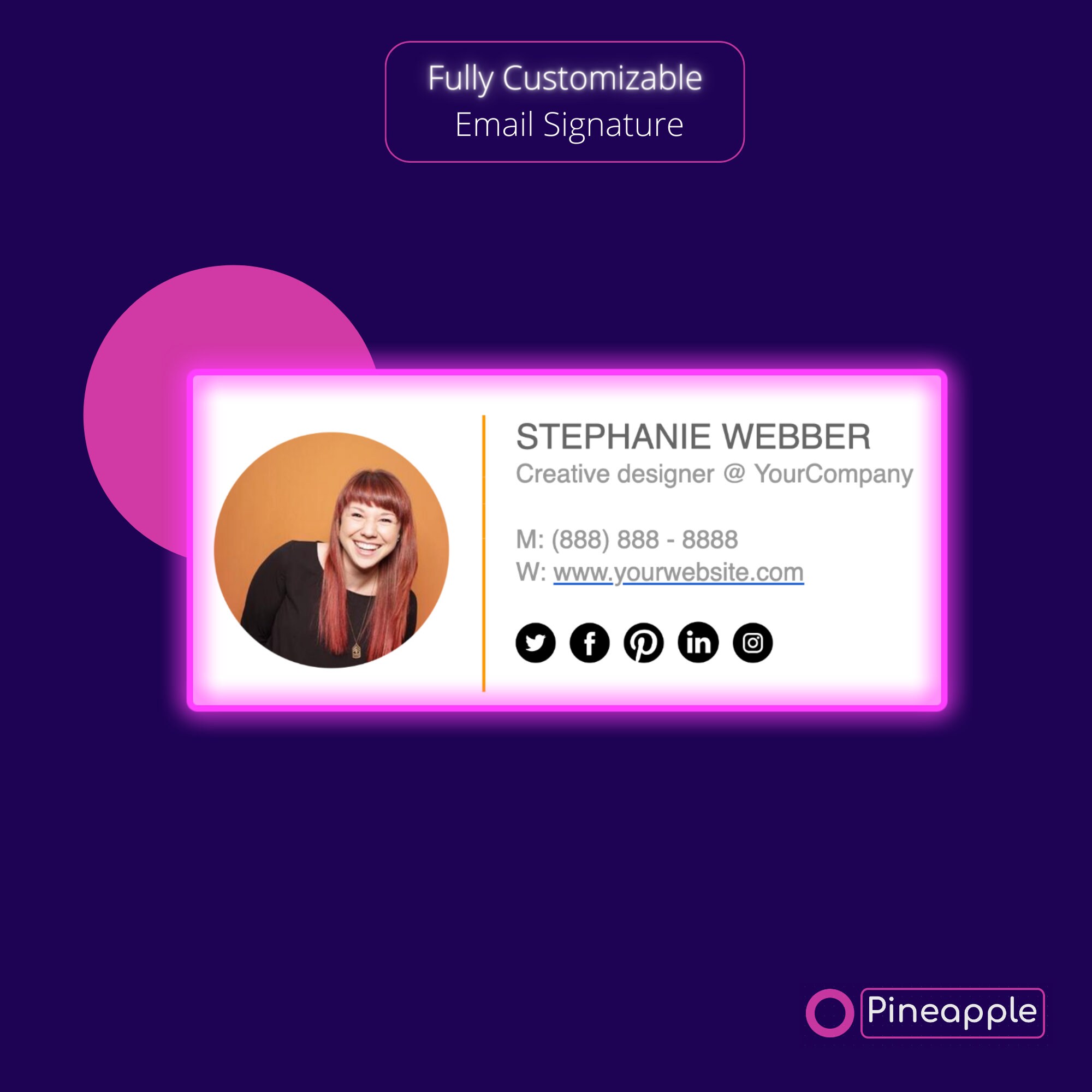 Fully Customizable Gmail Email Signature | Modern | Clickable ...