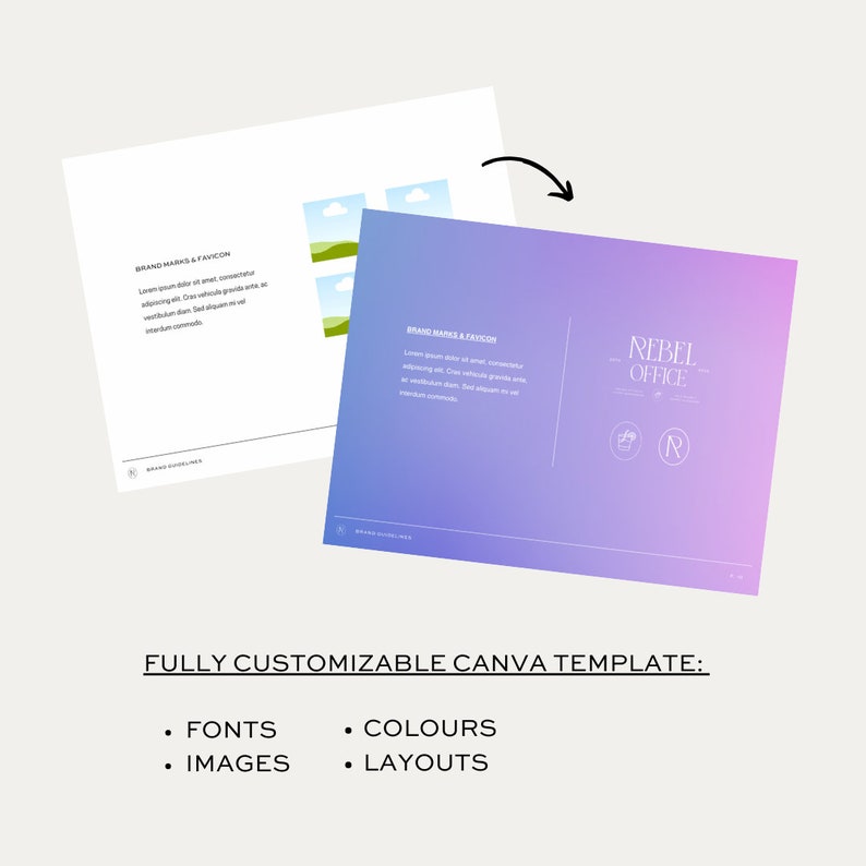 Brand Guidelines Canva Template Brand Book for - Etsy
