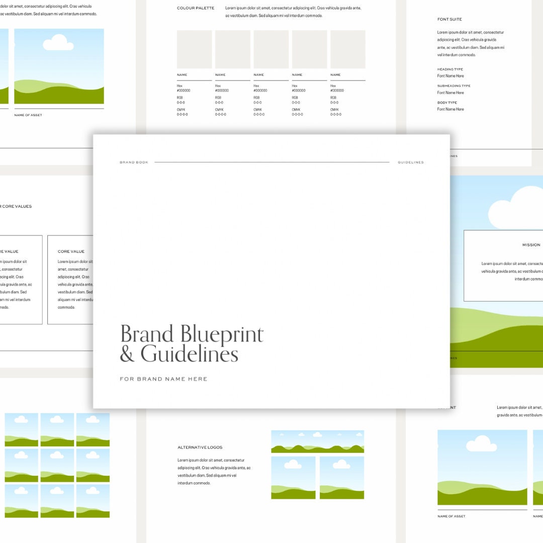 Brand Guidelines Canva Template Brand Book for - Etsy