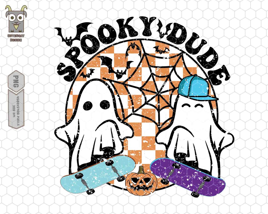 Spooky Dude Png, Spooky Season, Cute Ghost Png, Boy Halloween, Retro ...