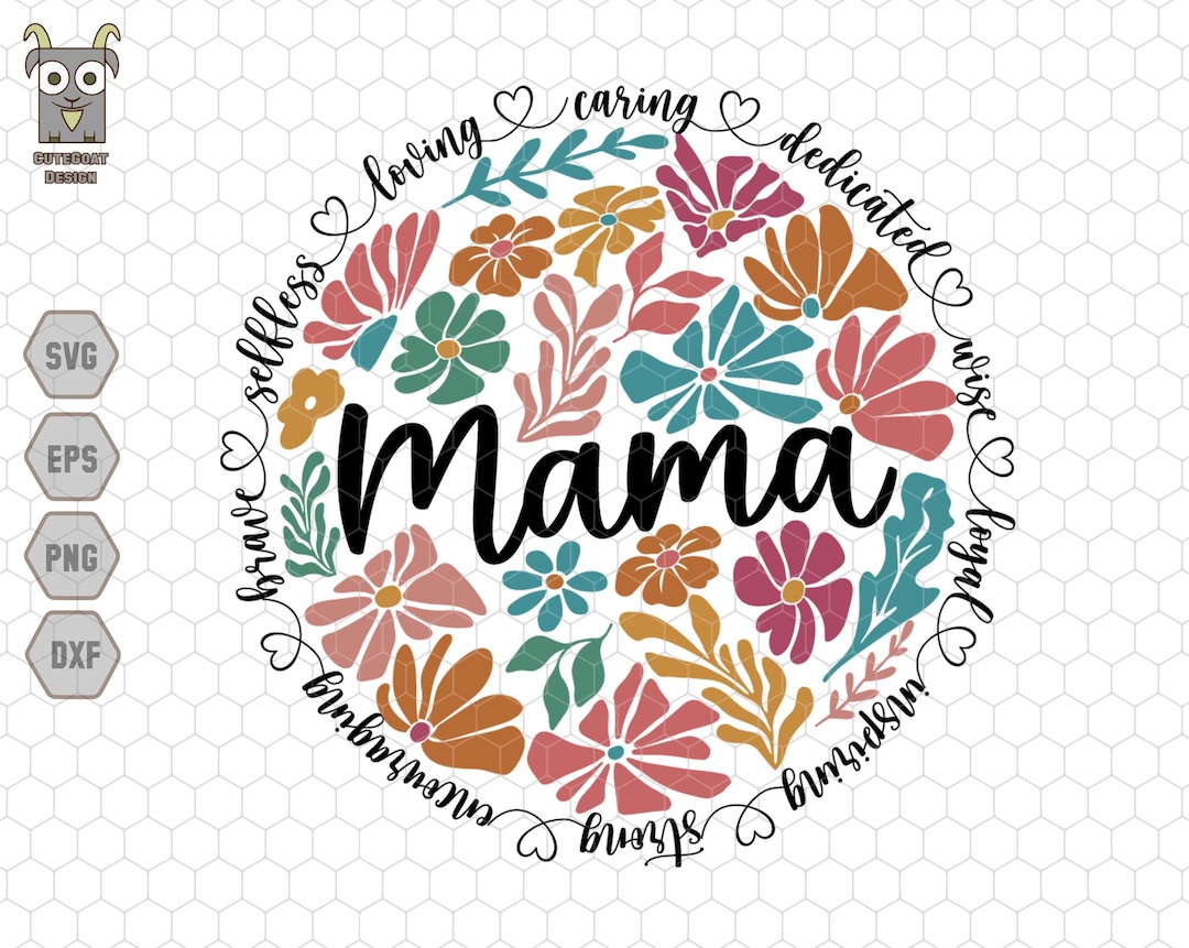Boho Floral Mama Svg, Best Mom Ever Svg, Wildflower Mama Svg, Mom Life ...
