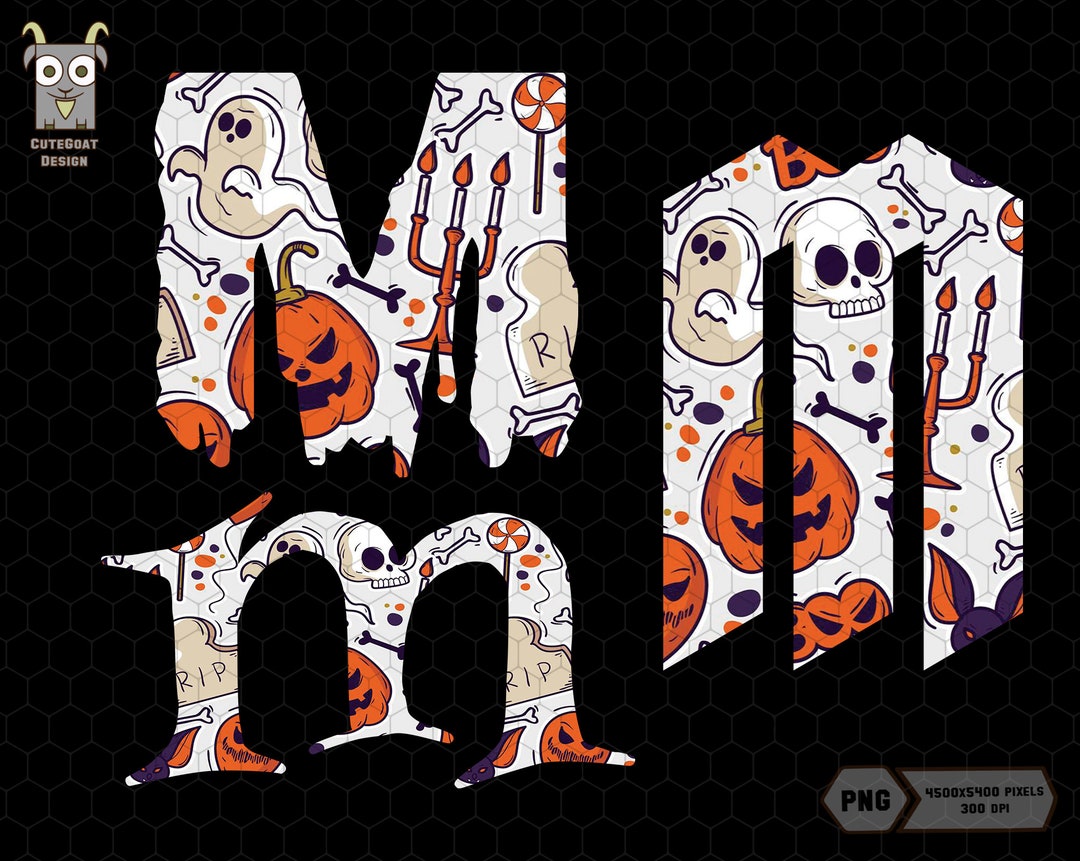 Funny Letter M Groups Png Bundle Halloween Team Costume - Etsy
