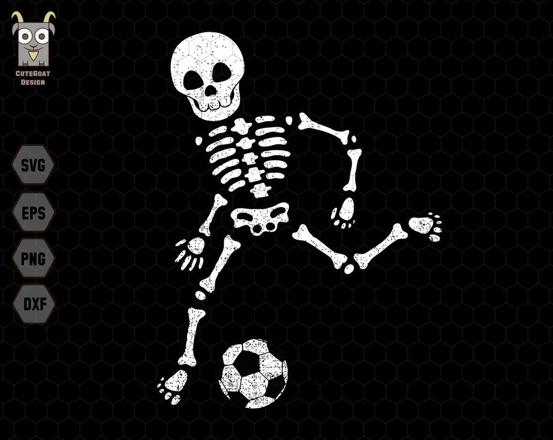 Skeletons Play Football Svg, Kids Skeleton Svg, Sport Skeletons Svg ...