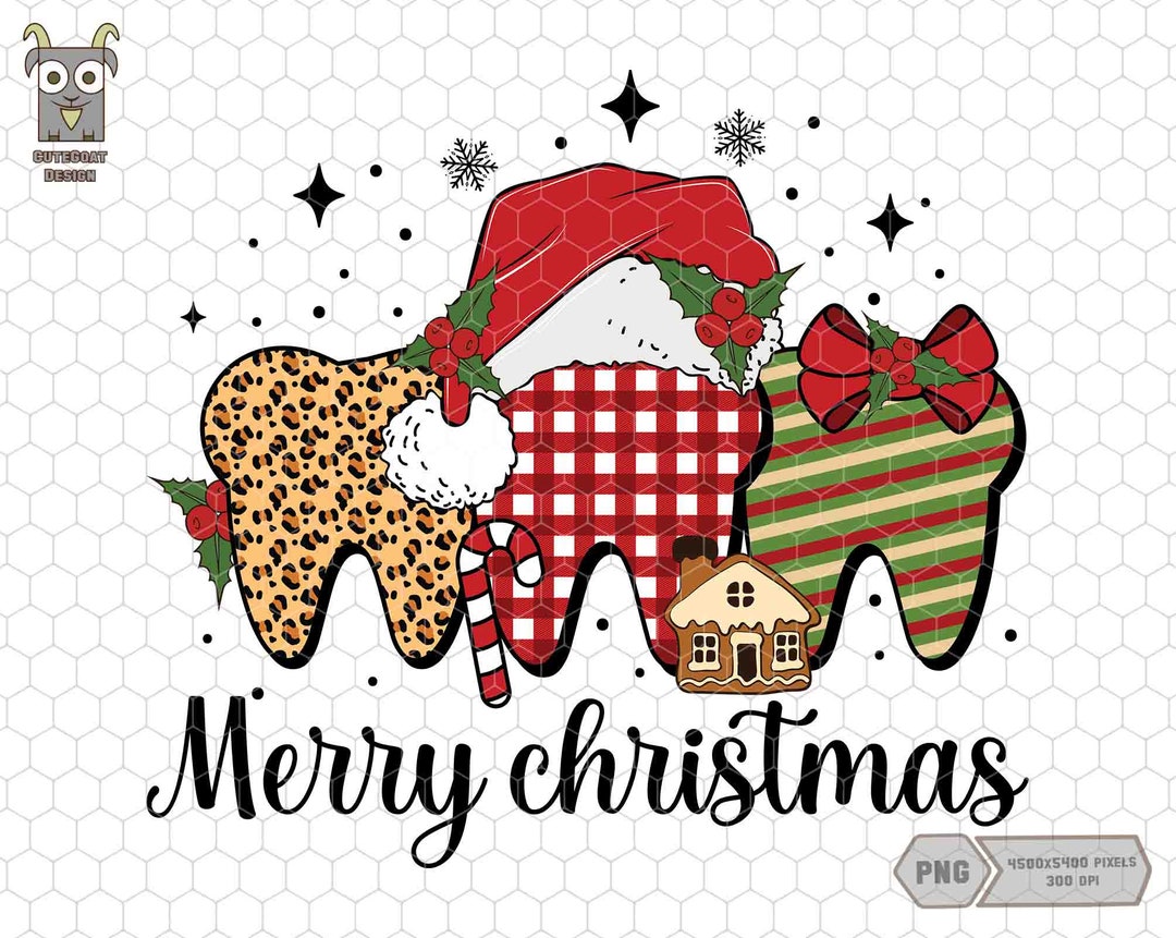 Merry Christmas Teeth Dentist Png, Dental Assistant Png, Santa Hat Png ...