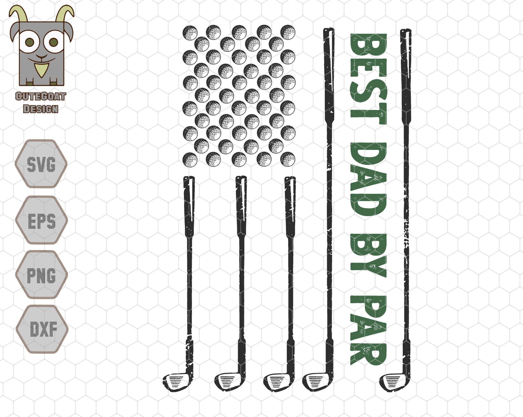 Best Dad by Par Svg Father's Day Svg Dad's Golf - Etsy
