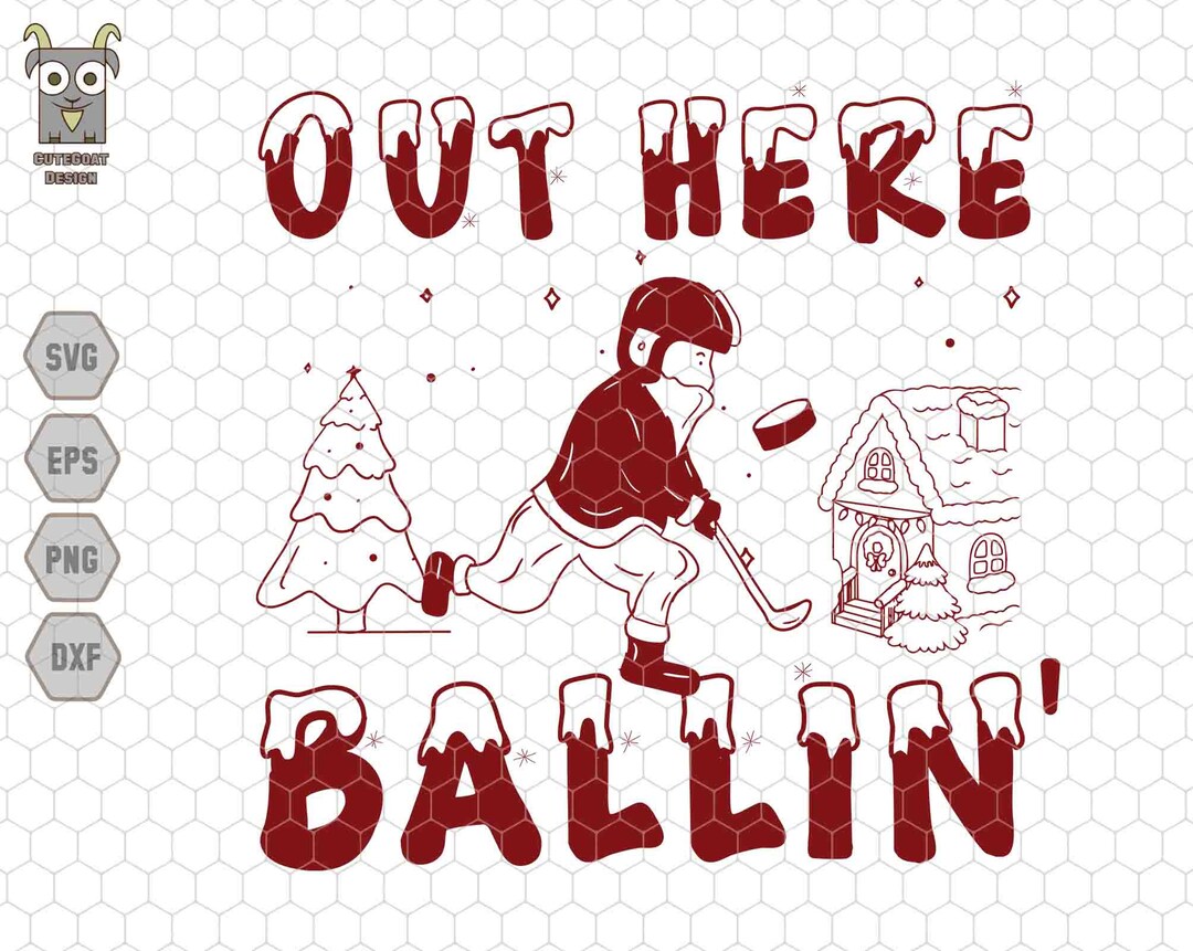 Out Here Ballin' Svg, Santa Claus Svg, Funny Christmas Svg, Trendy ...