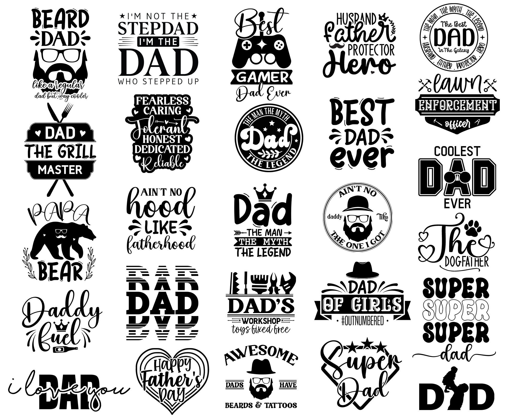 150+ Father's Day Svg Bundle, Funny Dad Svg, Dad Svg Bundle, Dad Saying ...