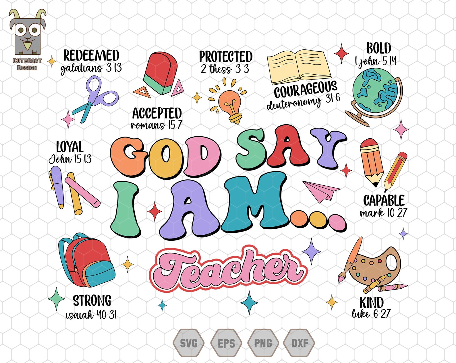 God Say I Am Teacher Png, Christian Teacher Png, Bible Verse Png ...