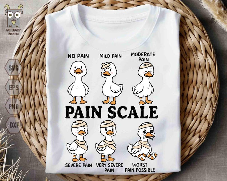 Pain Scale Goose Svg, Goose Nurse Svg, Medical Holiday Svg, Gift for ...