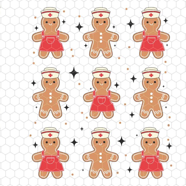 Nurse Gingerbread Svg - Etsy