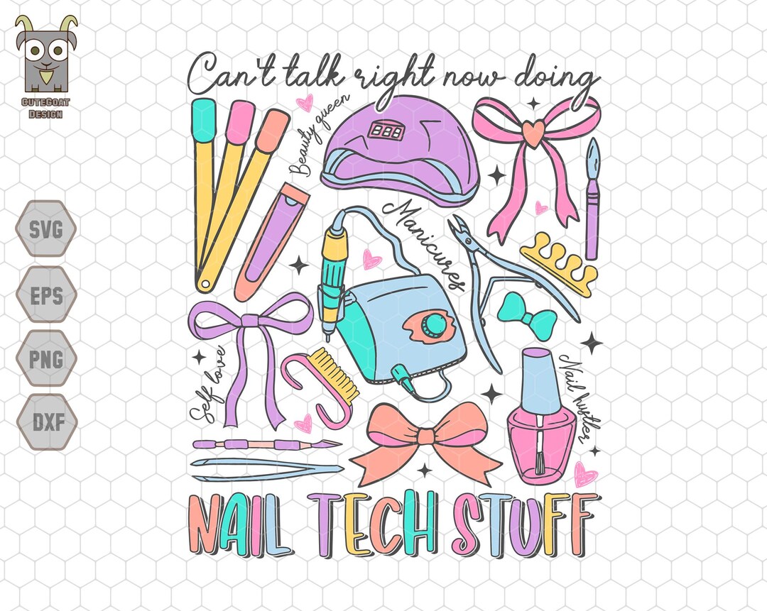 Can't Talk Right Now Svg, Doing Nail Tech Stuff Svg, Nail Artist Svg ...