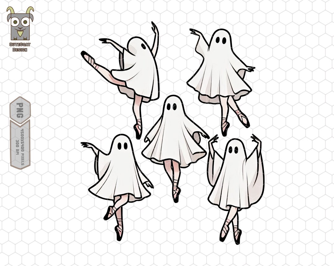 Kute Ballet Ghost Png, Ballet Dancer Png, Spooky Dance Teacher Png ...