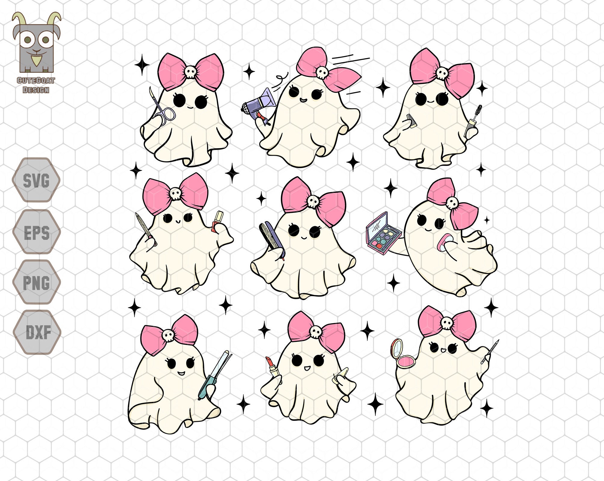 Beauty Ghost Halloween Svg, Coquette Halloween Svg, Making Skin ...