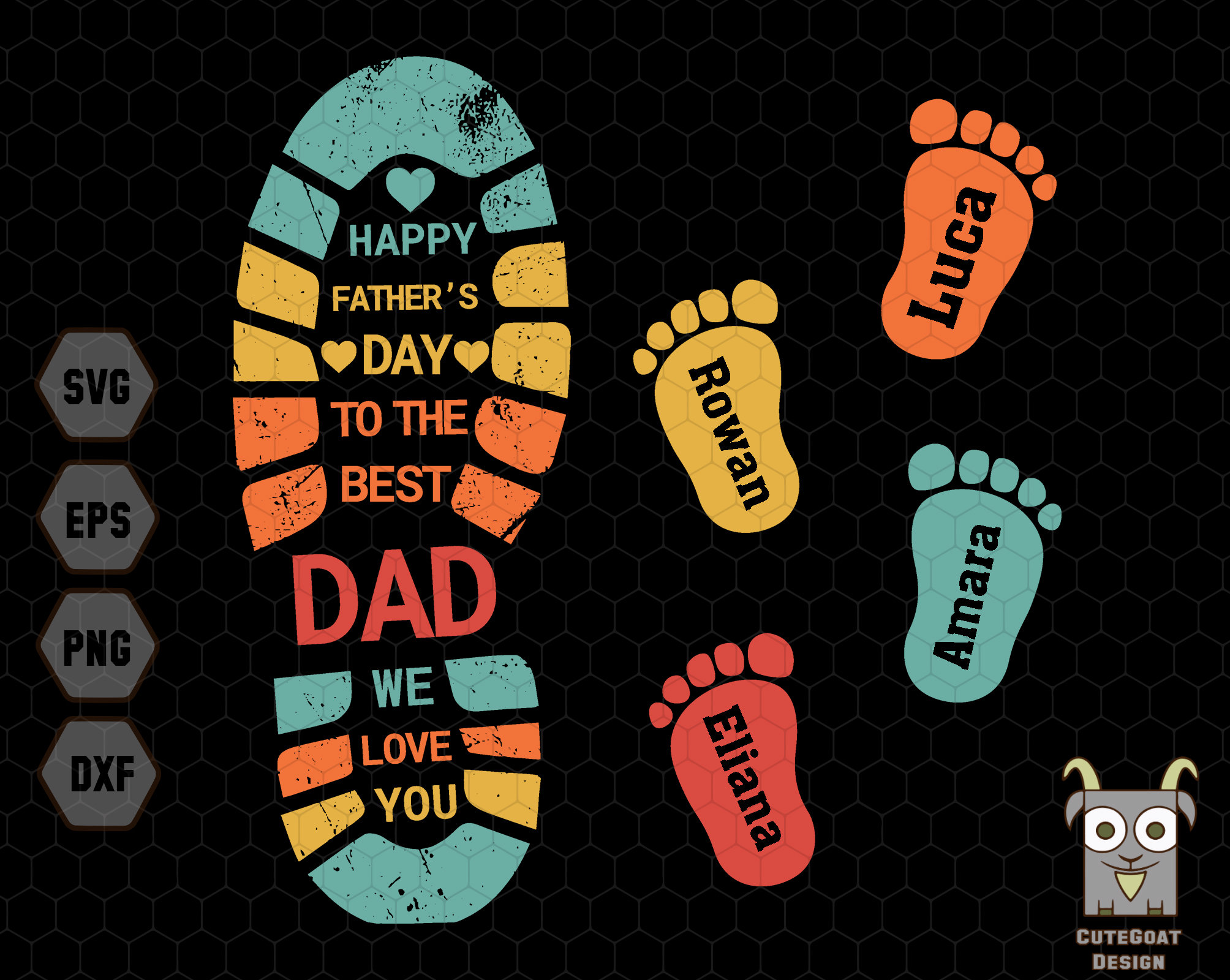 Happy Father's Day to the Best Dad We Love You Svg, Personalized Dad ...