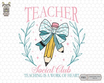 Coquette Teacher Png,teacher Appreciation Gift, Back to School Png ...