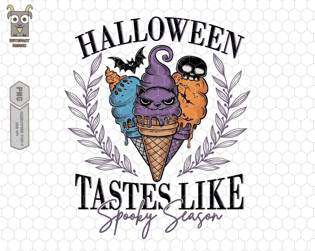 Halloween Tastes Like Png, Spooky Season Png, Halloween Ice Cream Png ...