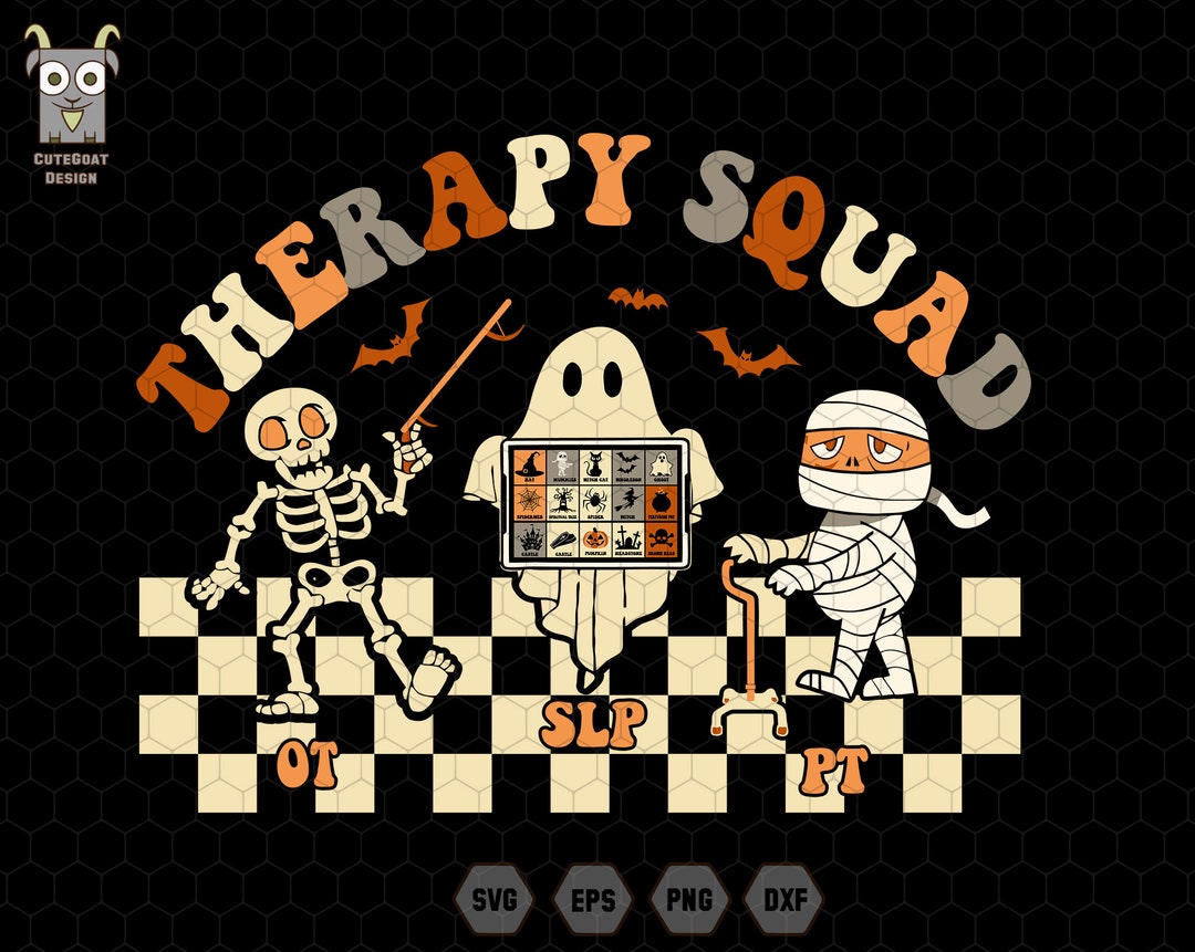 Therapy Squad Svg, Physical Therapist Svg, Halloween Teach, Nurse ...