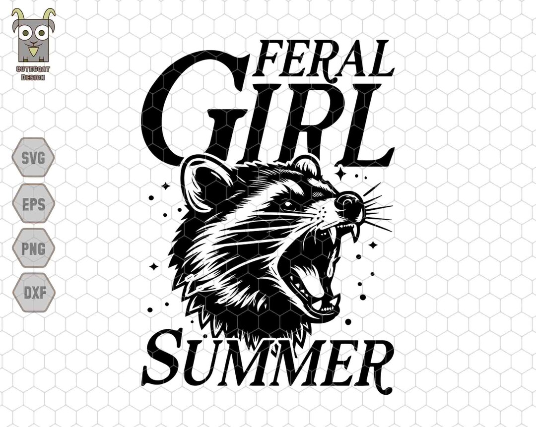 Feral Girl Summer Svg, Feral Tiger Svg, Girl Tiger Svg, Funny Tiger Svg ...