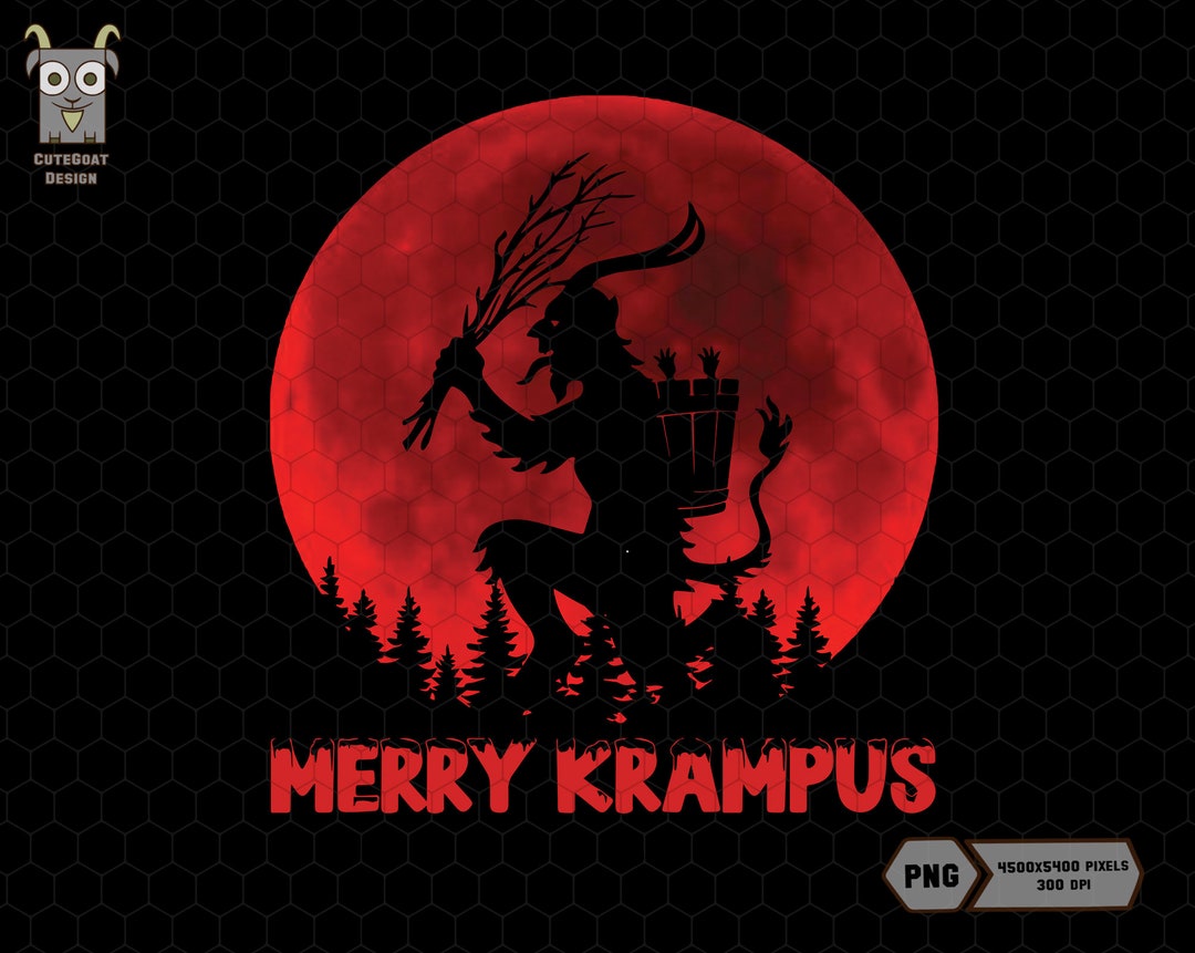 Merry Krampus Png, Christmas Devil Png, Scary Christmas Vibes Png ...