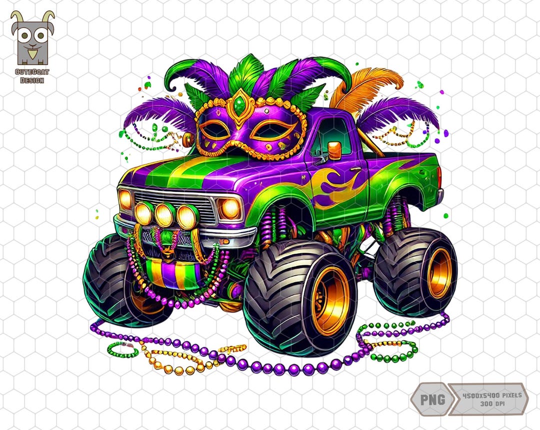 Mardi Gras Car Png, Car Lover, Mardi Gras Shirt, Mardi Beads Png ...
