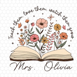 Personalized Teach Them Png, Love Them Png, Watch Them Grow Png ...