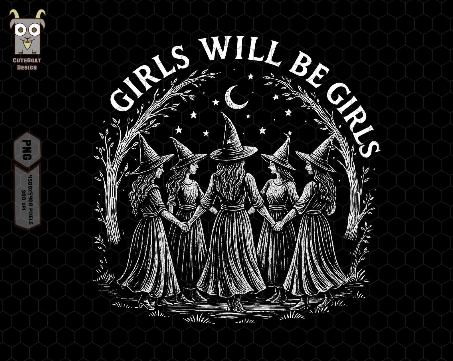 Girls Will Be Girls Png, Witch Girl Png, Witch Coven Png, Halloween ...
