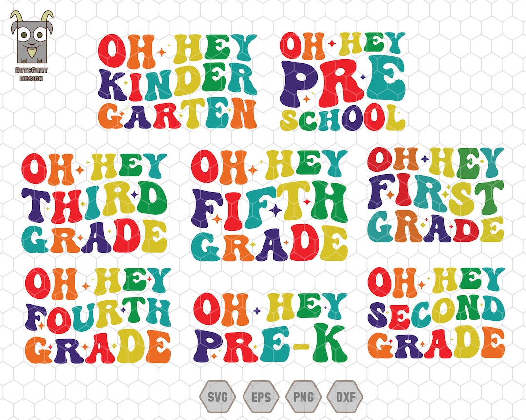 Oh Hey Grade Grade, Back to School Svg Bundle, Retro Teacher Svg ...