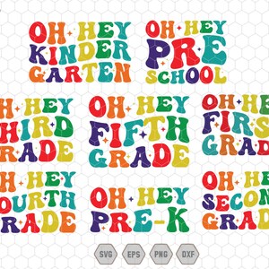 Oh Hey Grade Grade, Back to School Svg Bundle, Retro Teacher Svg ...